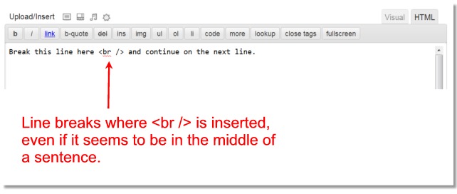 How To Manually Insert A Line Break In WordPress