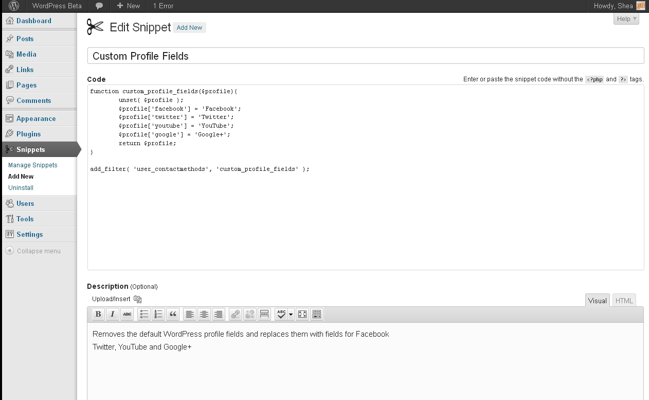 WordPress Code Snippets Keep Them Organized With This Plugin 