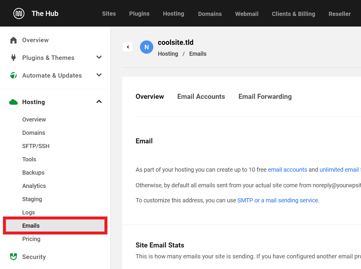 WPMU DEV WordPress Managed Hosting: Configuring email | WPMU DEV