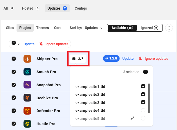 Hub 2.0 My Websites Overview | WPMU DEV