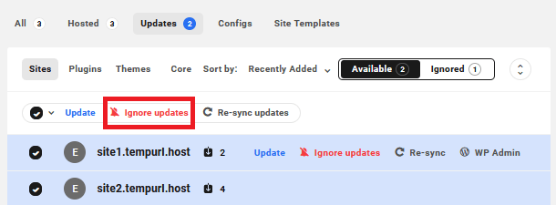 Hub 2.0 My Websites Overview | WPMU DEV