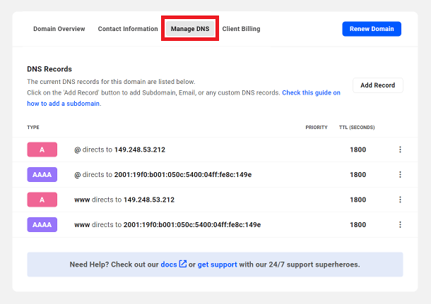 Managing Domains and DNS Records | WPMU DEV Hub
