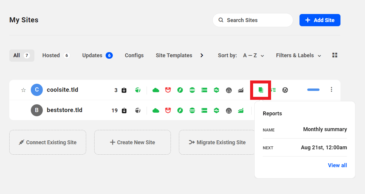 Hub 2.0 Reports Module | WPMU DEV