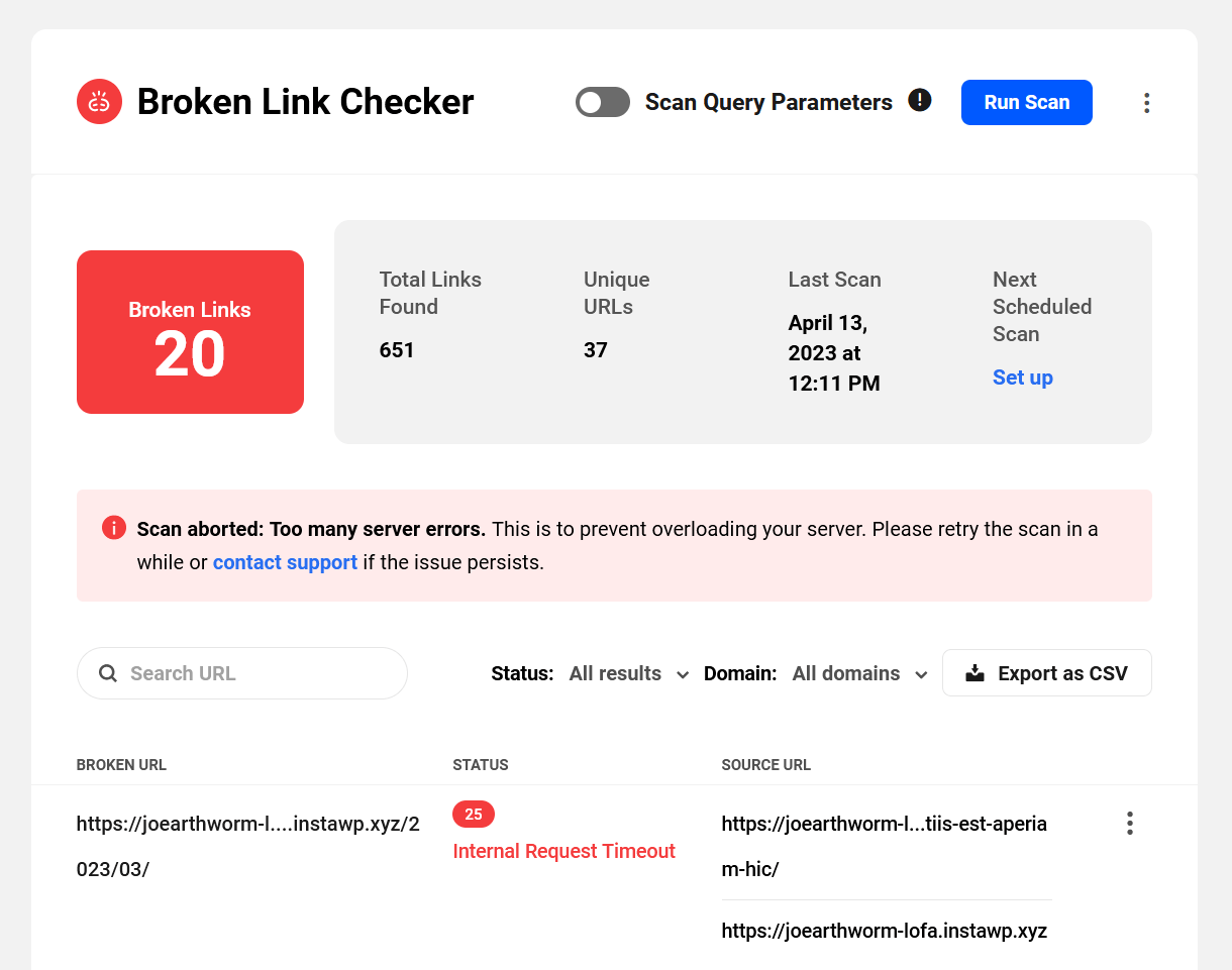 Broken Link Checker plugin usage documentation | WPMU DEV