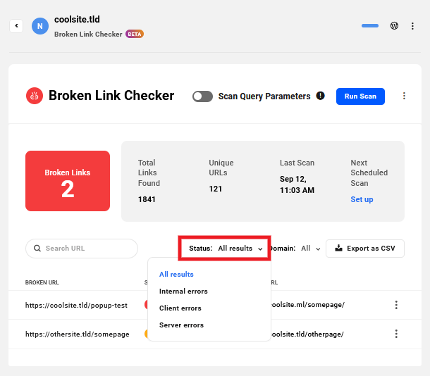 Broken Link Checker Plugin Usage Documentation Wpmu Dev
