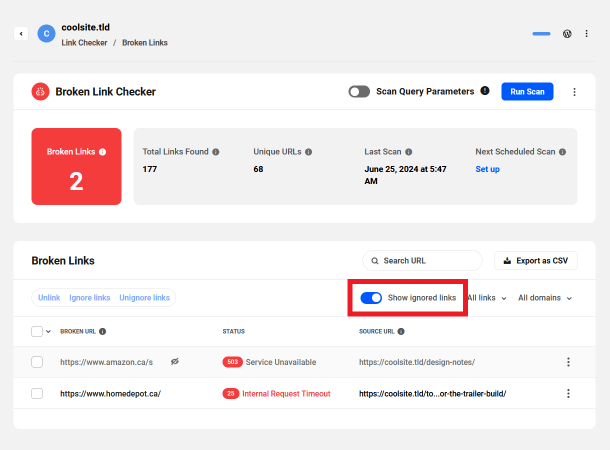 Broken Link Checker plugin usage documentation | WPMU DEV