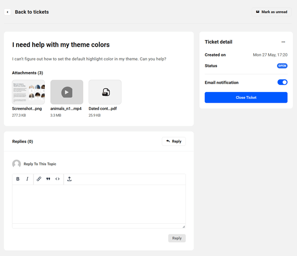 Client Tools - Tickets | WPMU DEV